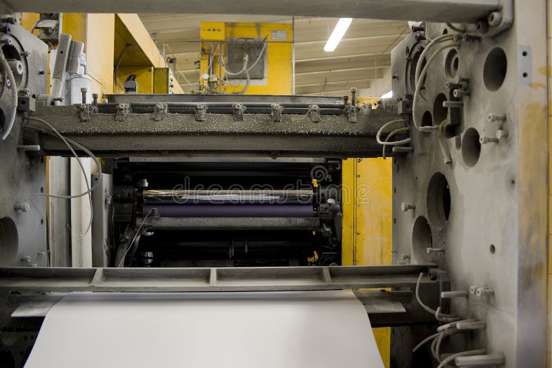 Interior of offset printer stock photo. Image of printing - 7017868