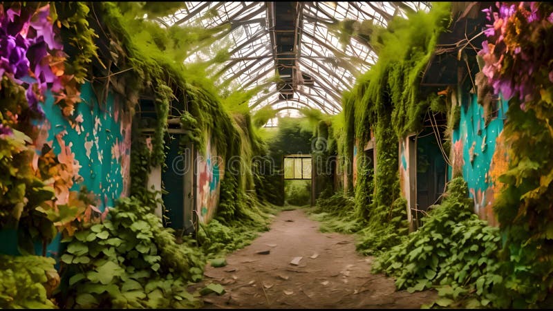 Old Overgrown Building in the Woods at Night Stock Footage - Video of ...