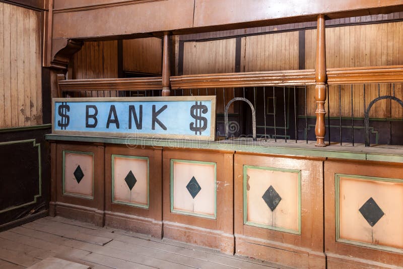 Interior of an Old Bank Building Stock Photo - Image of counter, bank ...
