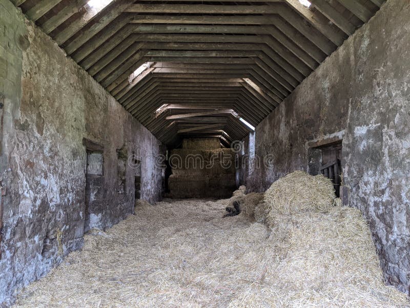 Interior of an old barn stock image. Image of ground - 189502539