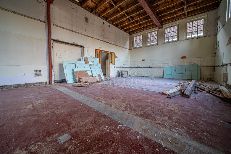 Interior of an Old Building that is Being Demolished Stock Image ...