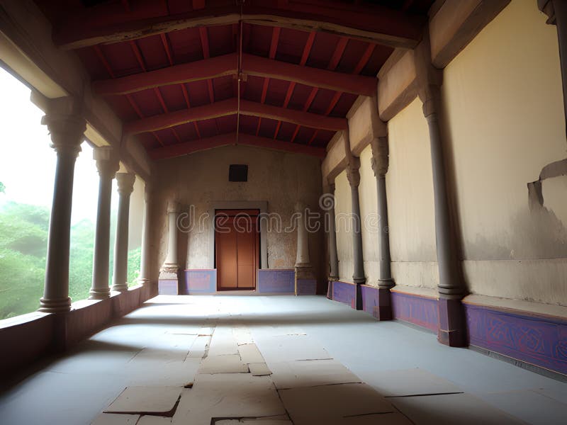 Interior of the Old Building, AI Generated Stock Illustration ...