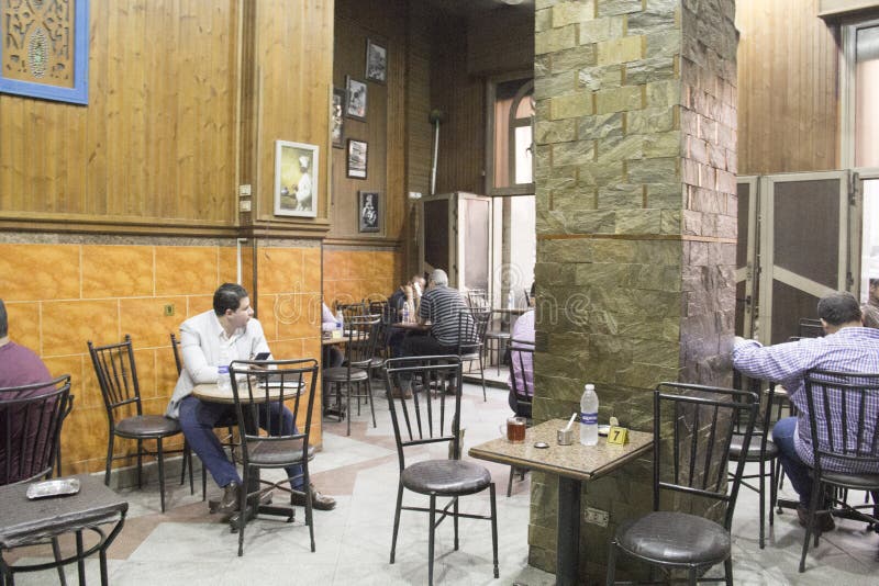 Interior of the Famous Ancient Al Fishawy Cafe at Khan El Khalili ...
