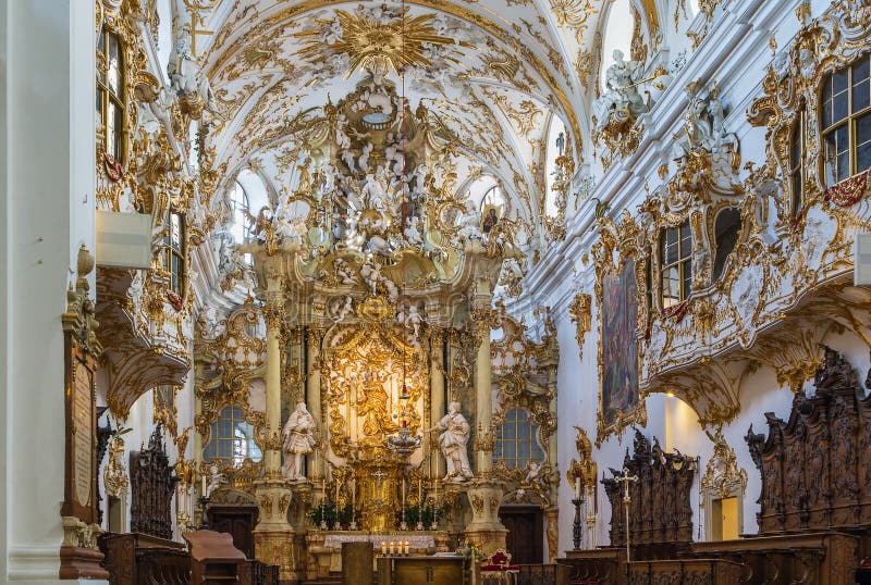 Interior of Old Chapel, Regensburg, Germany Stock Image - Image of ...