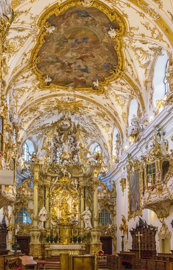 Interior of Old Chapel, Regensburg, Germany Stock Photo - Image of ...