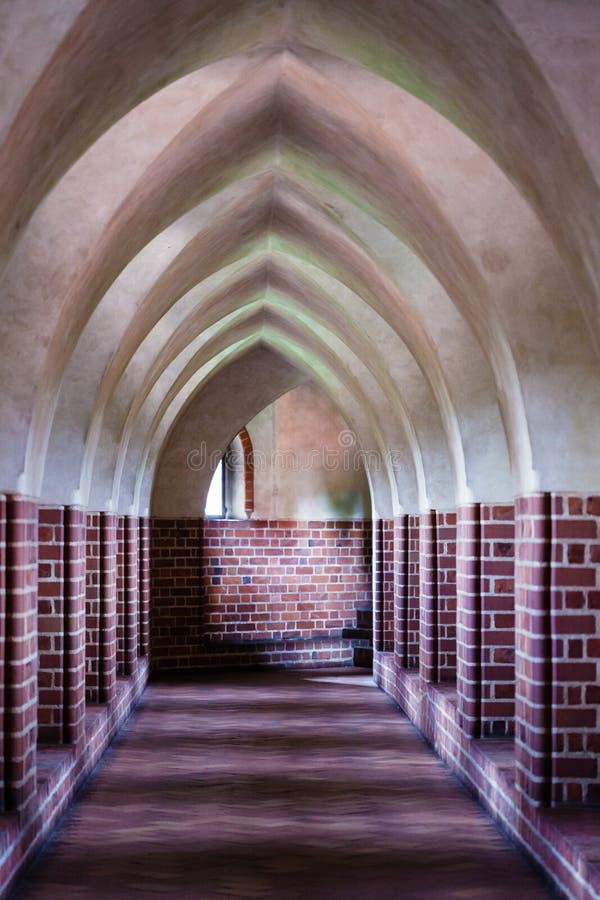 Interior of Old Empty Hall. Arch of Castle. Medieval Architecture ...