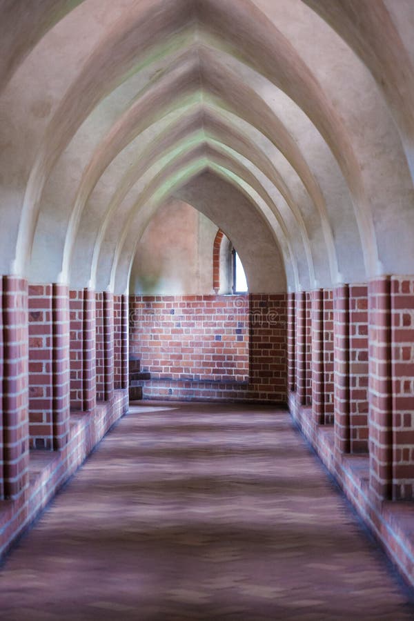 Interior of Old Empty Hall. Arch of Castle. Medieval Architecture ...