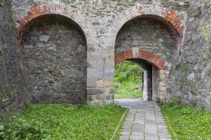Gateway Inside the Old Fortress Stock Image - Image of building ...