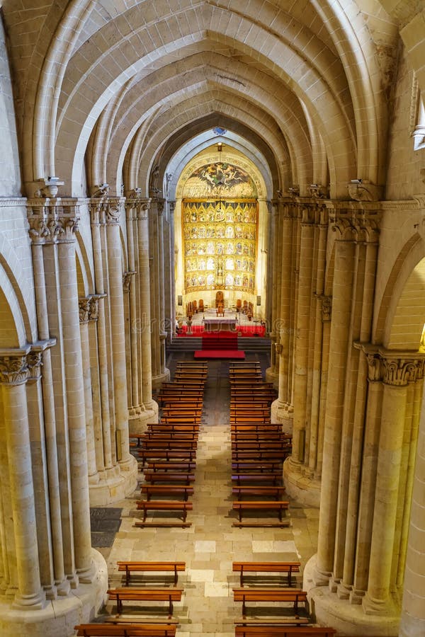 Interior of the Old Gothic Cathedral of Salamanca with Its Impressive ...