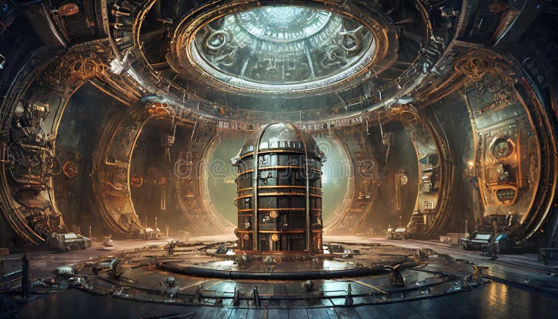 The Interior of an Old Hall Stock Illustration - Illustration of ...