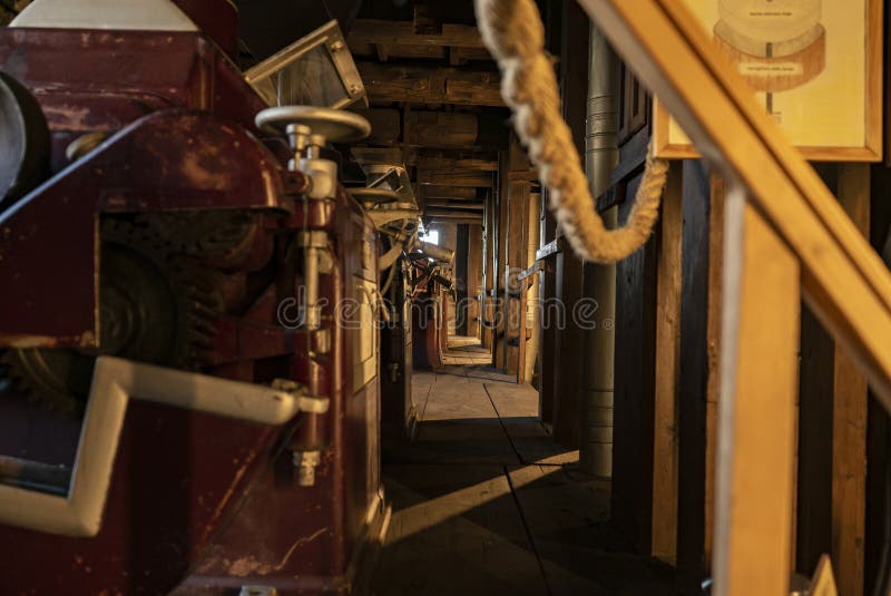 Interior of an Old Historic Factory with Machinery Editorial ...