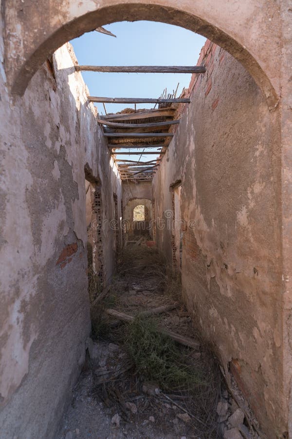 Interior of an Old House of a Mining Complex Stock Image - Image of ...