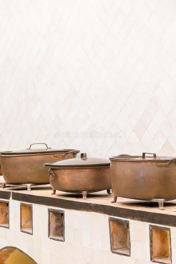 Interior Old Kitchen with Vintage Kitchenware Stock Photo - Image of ...