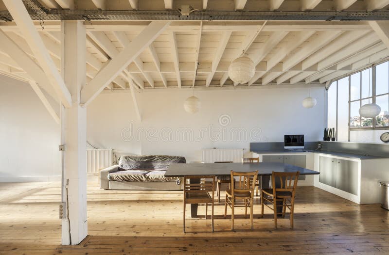 Interior old loft stock photo. Image of window, space - 29326306