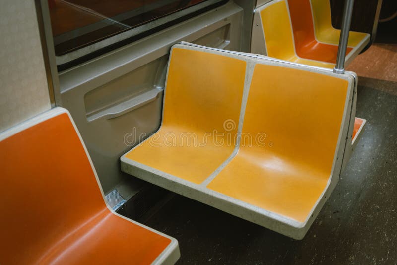 Interior of an Old NYC Subway Car, New York, New York Stock Photo ...