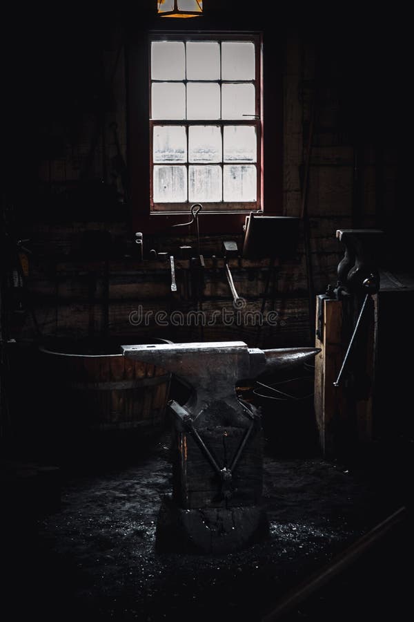 Interior of an Old Rural Workshop Stock Image - Image of aged, work ...