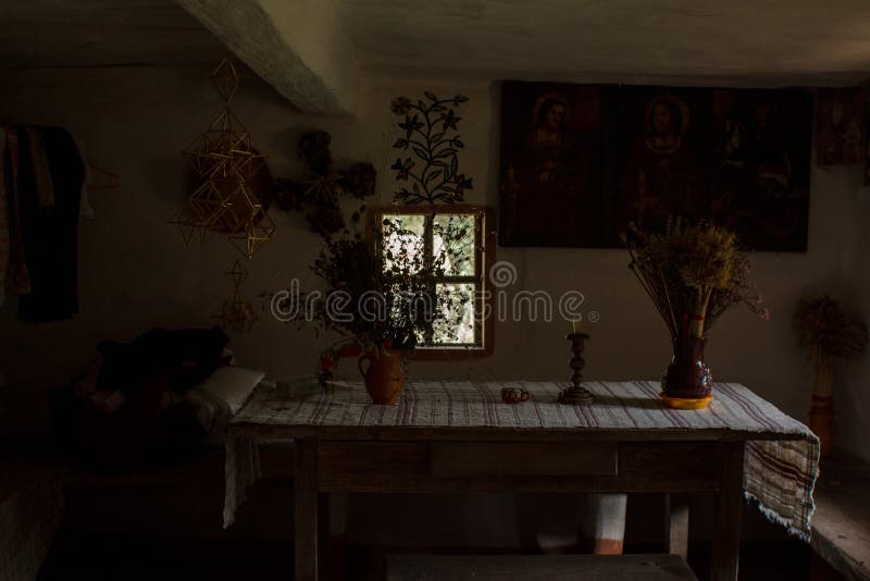 Interior of a Slavic Home (9th Century) Stock Image - Image of indoor ...