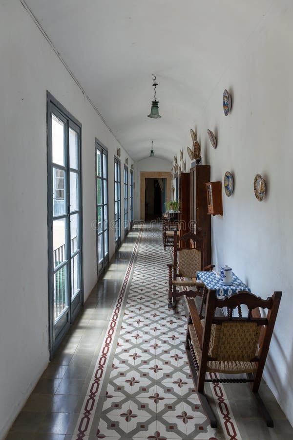 Interior of the Old Spanish Manor Stock Photo - Image of majorca, items ...