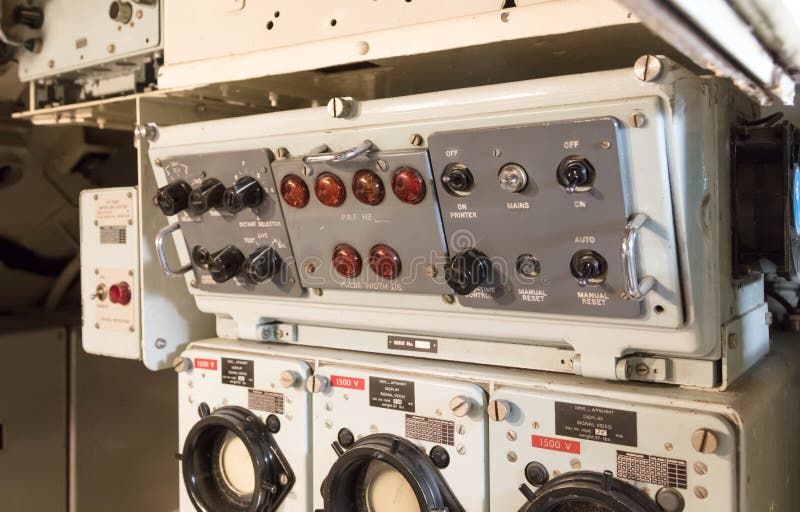 Submarine Command Center stock photo. Image of control - 17382438