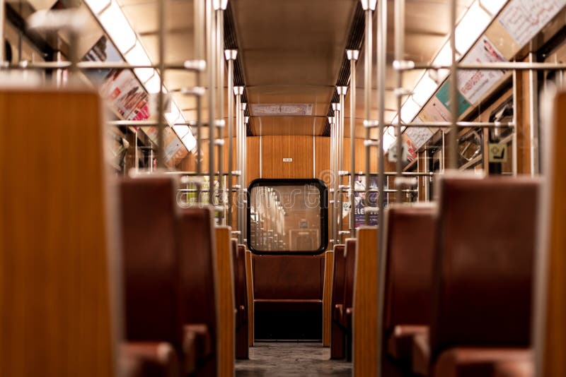 Interior Old Vintage Subway Trains in Munich Stock Image - Image of ...