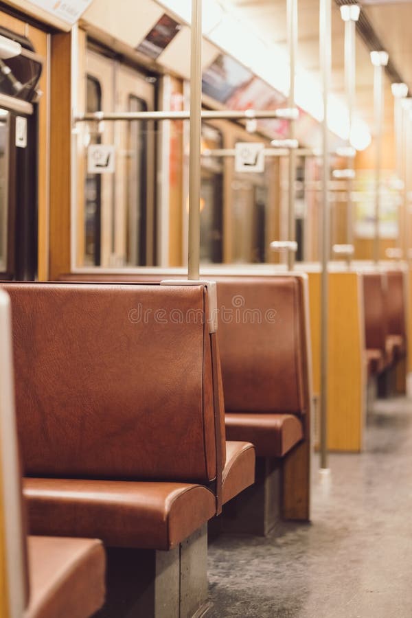 Interior Old Vintage Subway Trains in Munich Stock Image - Image of ...