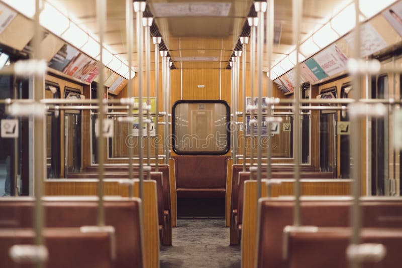 Interior Old Vintage Subway Trains in Munich Editorial Image - Image of ...