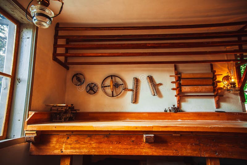 Interior of an Old Workshop. Editorial Stock Image - Image of condition ...