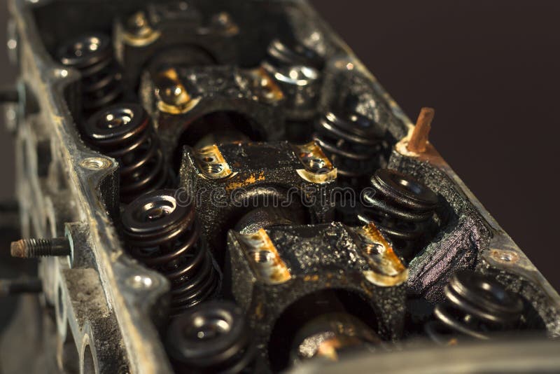 Interior of an Old Worn Internal Combustion Engine. Nagar, Black ...