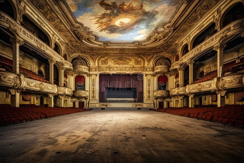 Interior of the Opera Hall, Classical Architecture of Entertainment ...