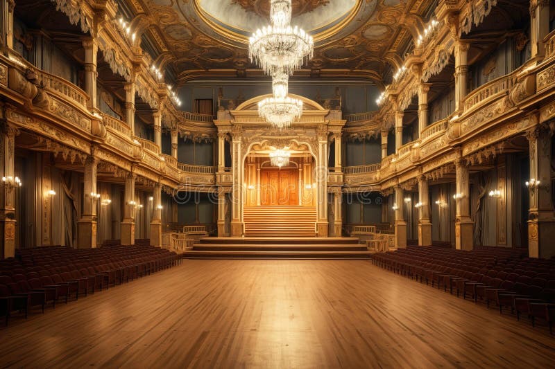 Interior of the Opera Hall, Classical Architecture of Entertainment ...