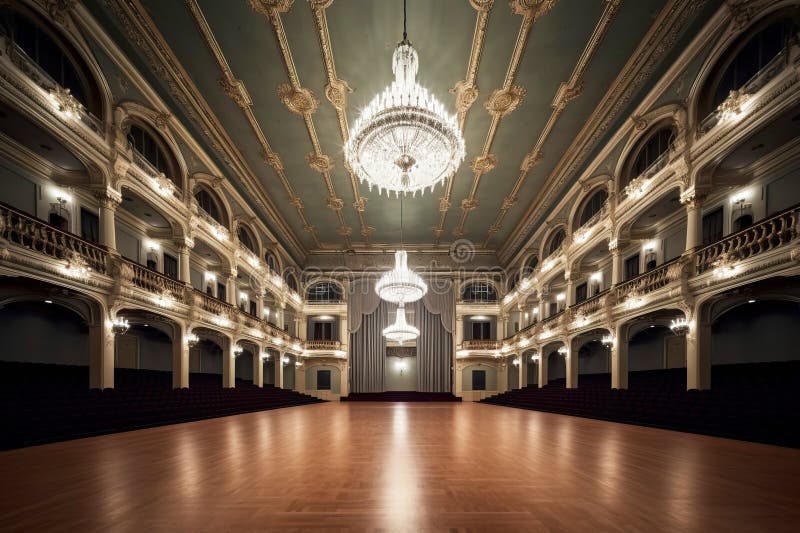 Interior of the Opera Hall, Classical Architecture of Entertainment ...