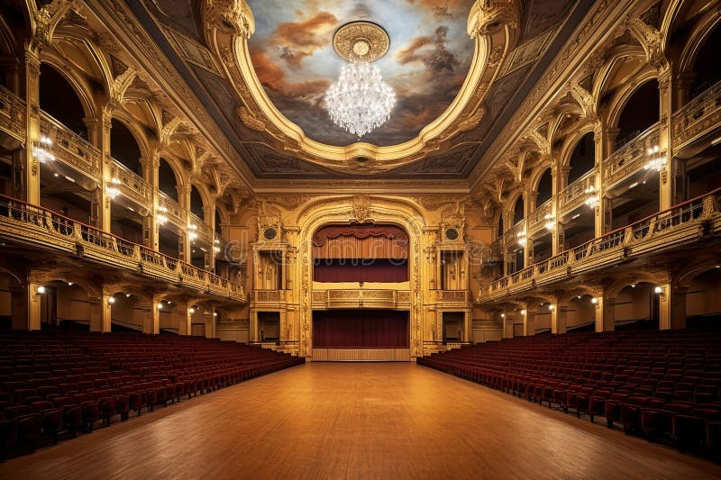 Interior of the Opera Hall, Classical Architecture of Entertainment ...