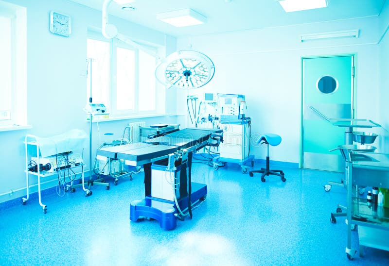 Interior of Operating Room in Modern Clinic Stock Photo - Image of ...