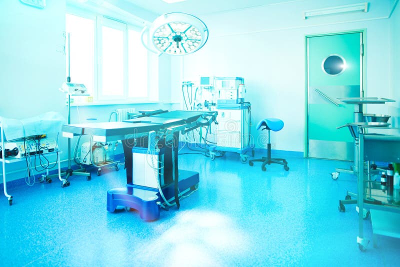 Interior of Operating Room in Modern Clinic Stock Image - Image of ...