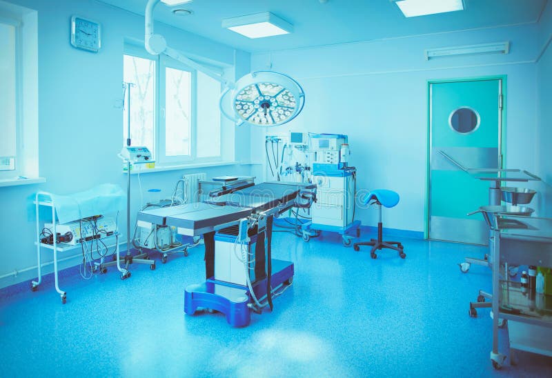 Interior of Operating Room in Modern Clinic Stock Photo - Image of ...
