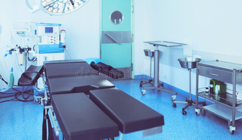 Interior of Operating Room in Modern Clinic Stock Image - Image of ...