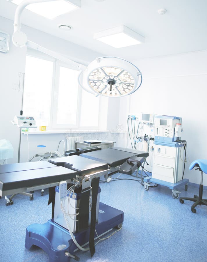 Interior of Operating Room in Modern Clinic Stock Photo - Image of ...