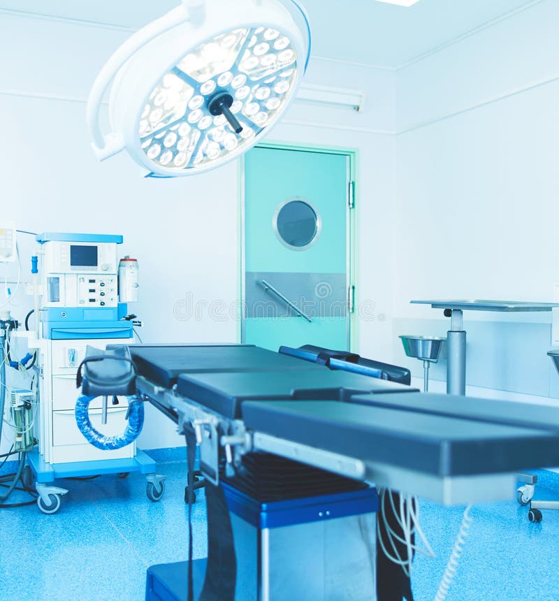 Interior of Operating Room in Modern Clinic Stock Image - Image of ...