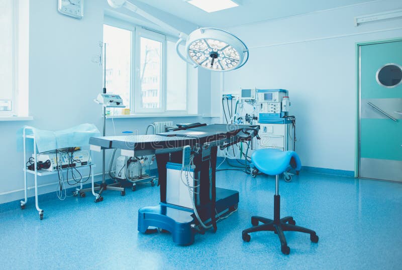 Interior of Operating Room in Modern Clinic Stock Image - Image of ...