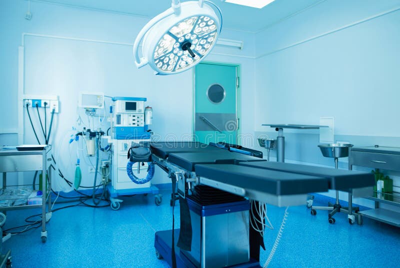 Interior of Operating Room in Modern Clinic Stock Photo - Image of ...
