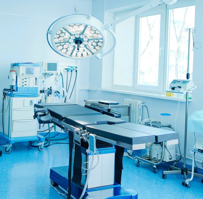 Interior of Operating Room in Modern Clinic Stock Image - Image of ...
