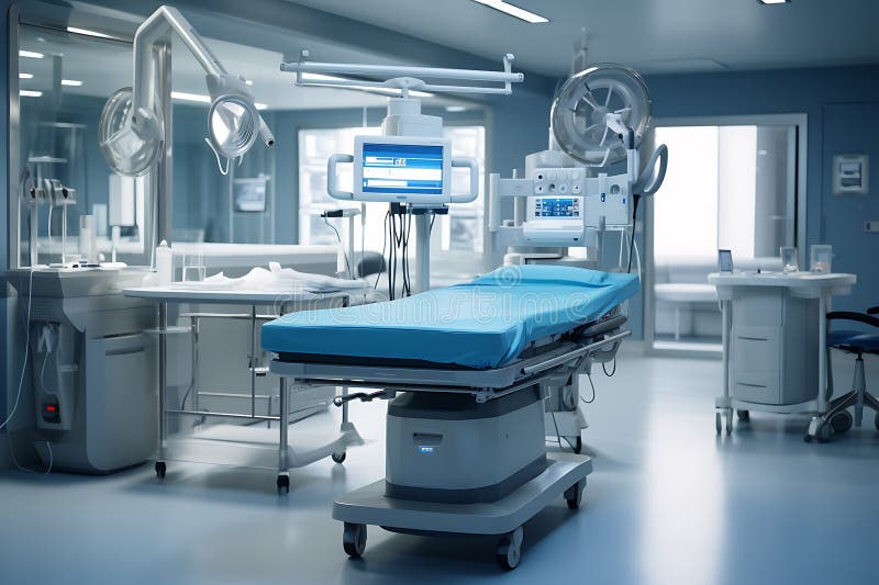 Interior of Operating Room in Modern Hospital. 3d Rendering Stock ...