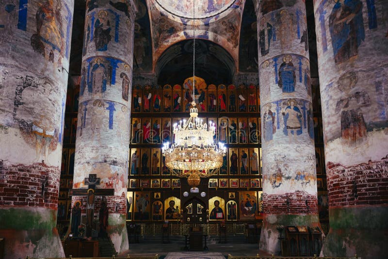 Interior of the Orthodox Cathedral in the Makaryevsky Monastery Stock ...
