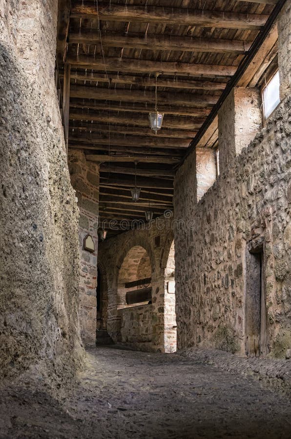 Interior of an Orthodox Monastery in Meteora, Greece Stock Image ...