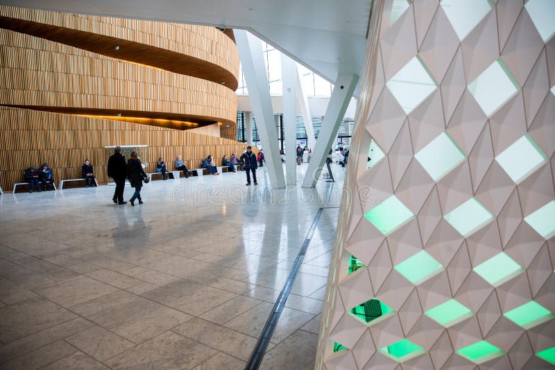 Interior of Oslo Opera House Editorial Stock Image - Image of public ...