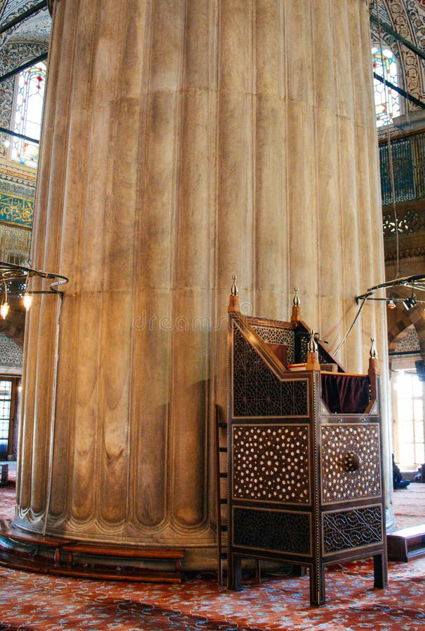 Interior of Mosque with a Huge Pillars and Arches Editorial Photography ...