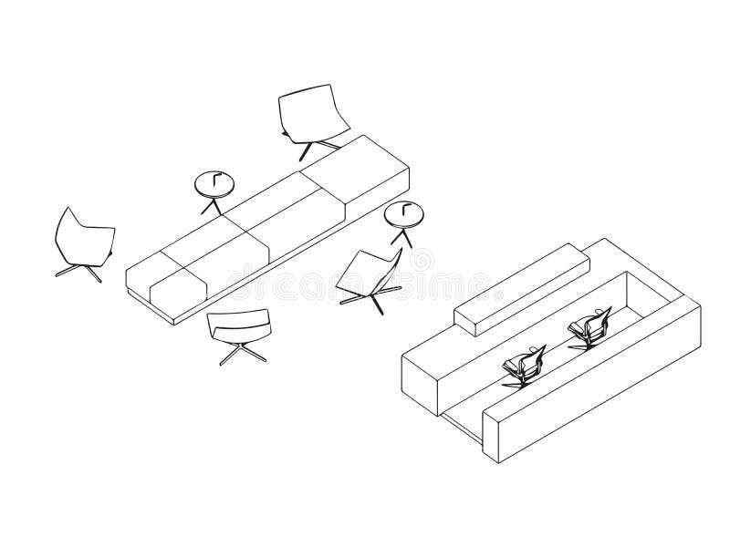 Office Isometric Sketch Line Stock Illustrations – 518 Office Isometric ...