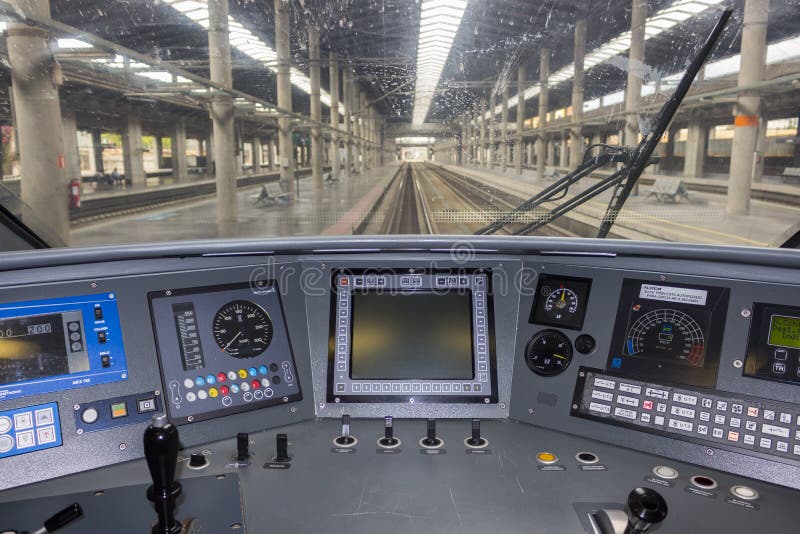 Interior Panel of a High-speed Train Machine a.V.E Stock Image - Image ...