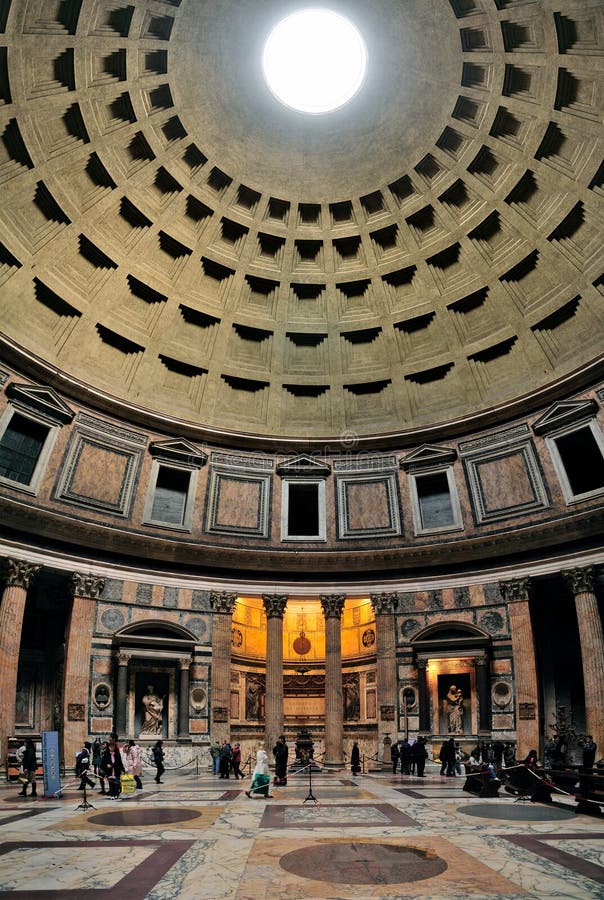 Interior of the Pantheon editorial photography. Image of columns - 17518477