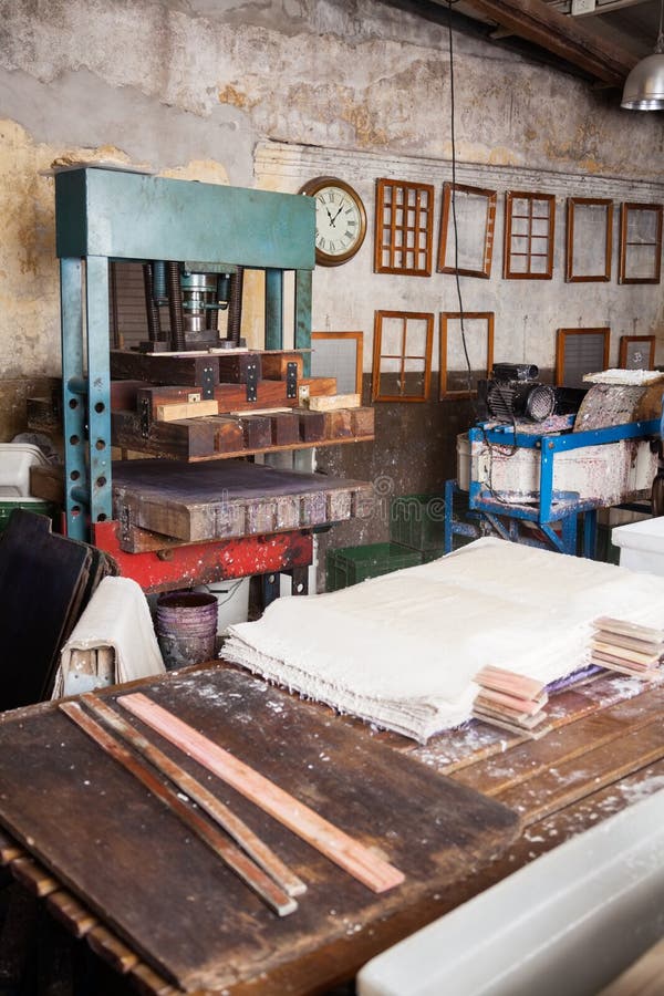 Interior of Paper Factory stock image. Image of sheet - 60814669